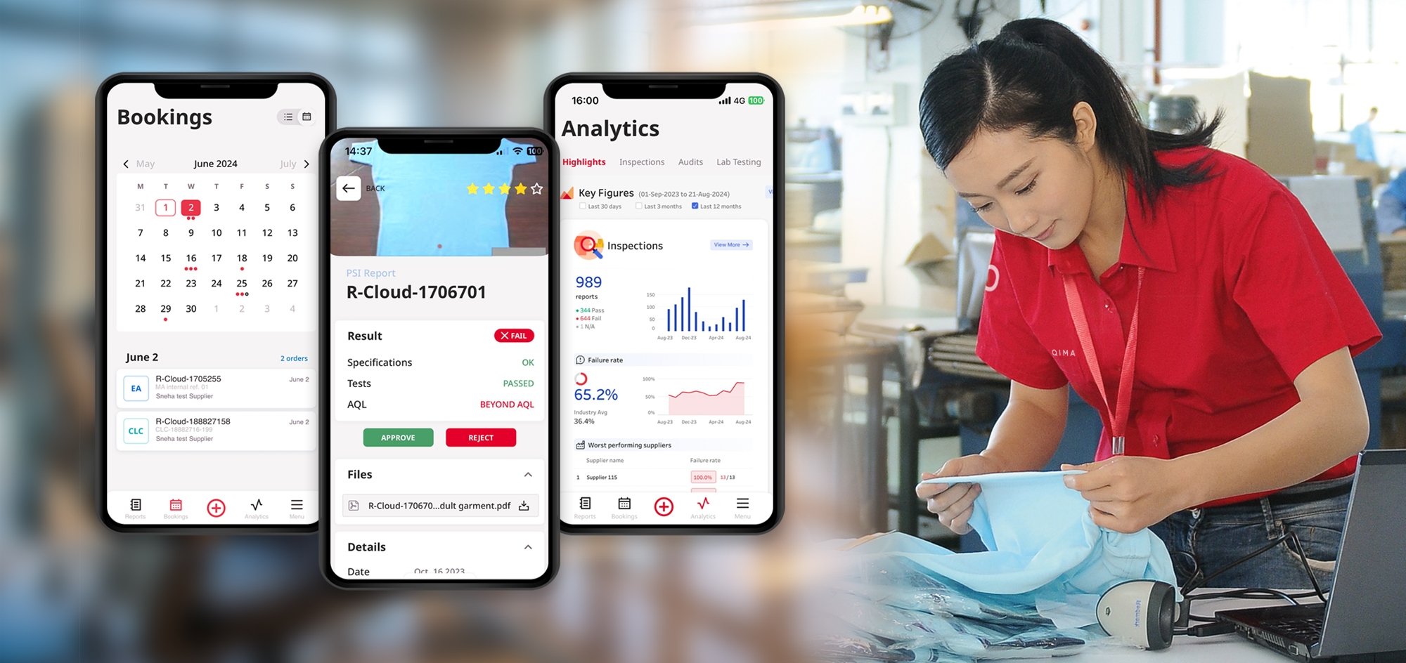 QIMA Quality Control Mobile App - Gestione los informes de la cadena de suministro sobre la marcha